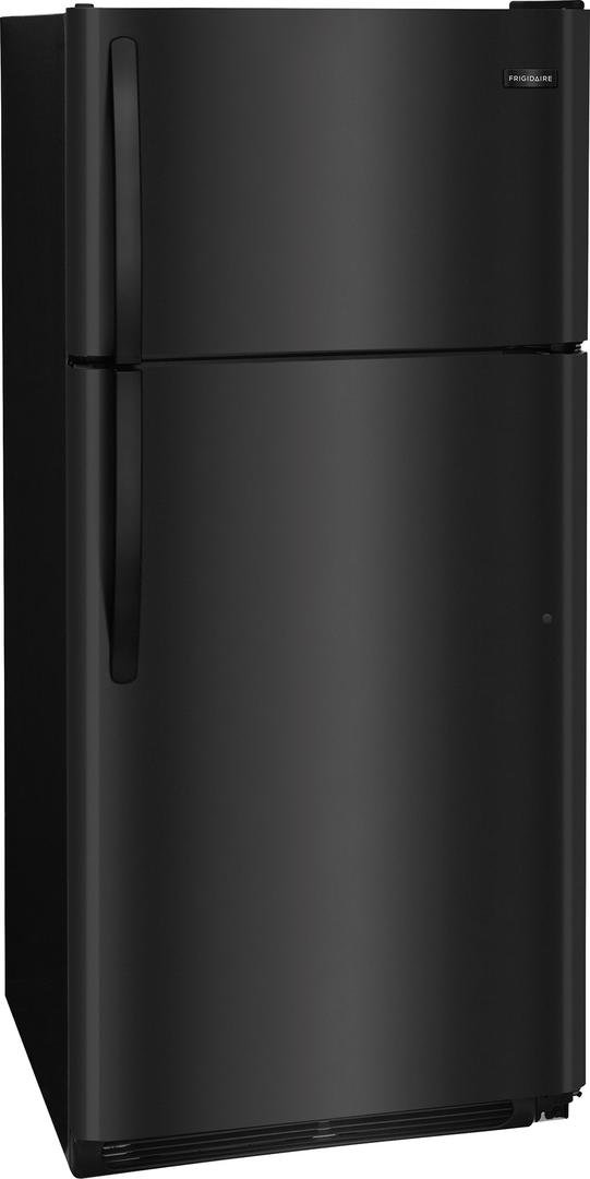 FFTR1814TB 30 Top Freezer Refrigerator with 18 cu. ft. Total Capacity 2 Full Width Wire Refrigerator Shelves 1 Full Width Wire Freezer Shelf and 2 Full-Width White Freezer Door Racks in Black