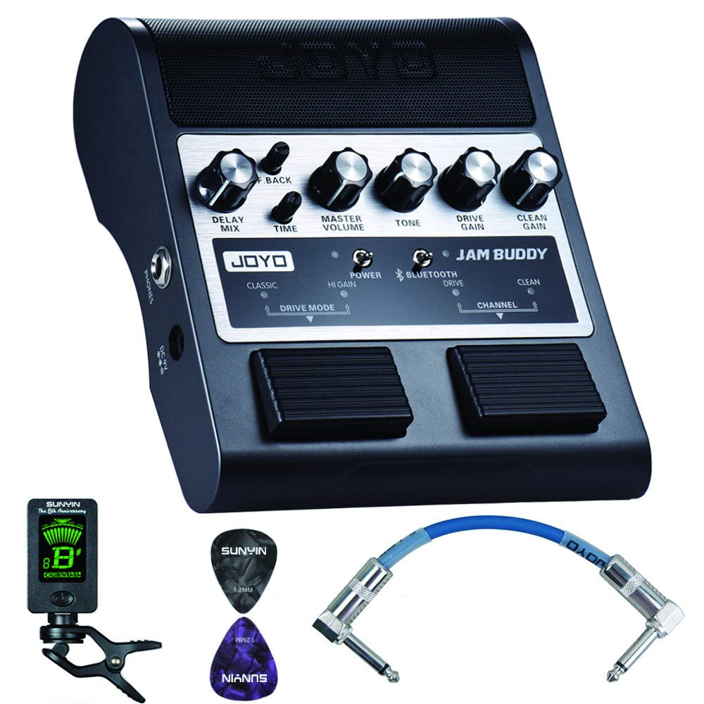 Electric Guitar Amplifer,Portable Electric Guitar Effect AMP,Protable Guitar Pedal Amp 2x4Watt Rechargeable Practice Amp for Playing at Home Or Travel(Orange)…