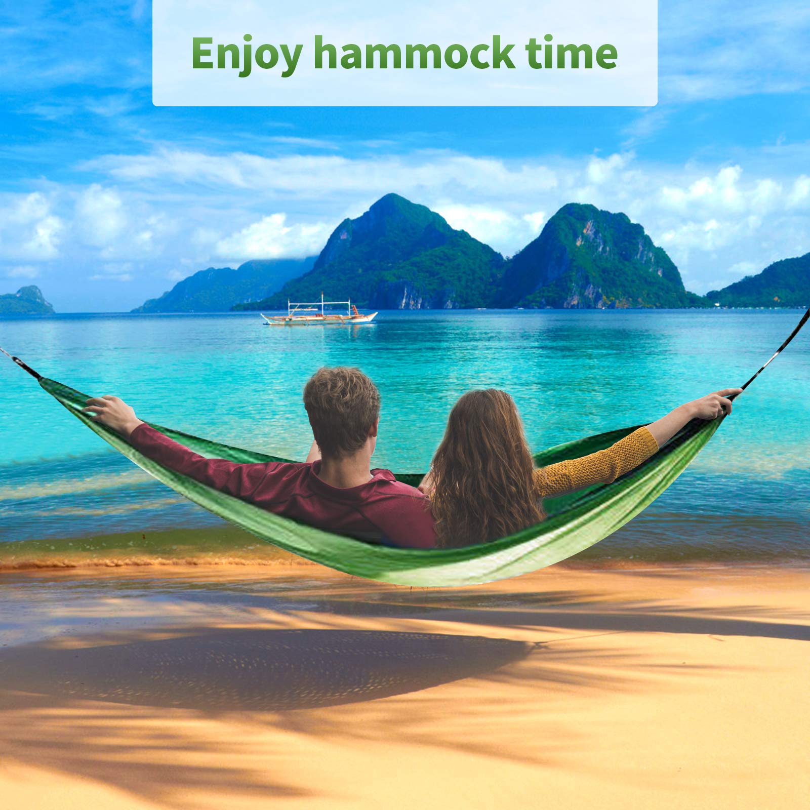 Goldream Camping Hammock, Camping Gear, Professional Portable Hammock with Two Hammock Straps, Single Nylon Hammock for Outdoor Hammock,Travel Hammock,Great Gift for Camper