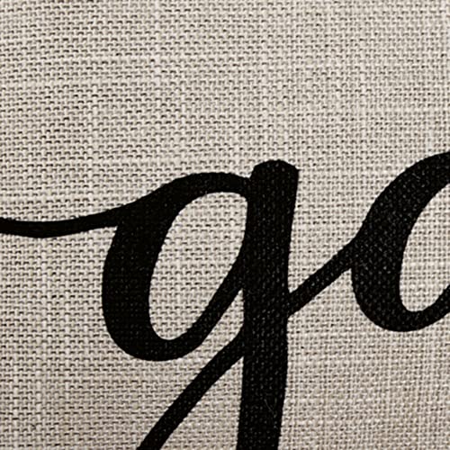 Signature Design by Ashley Whisperich Minimalist Rectangular Indoor/Outdoor Pillow with Scripted Accent, 22" x 14", Light Brown & Black