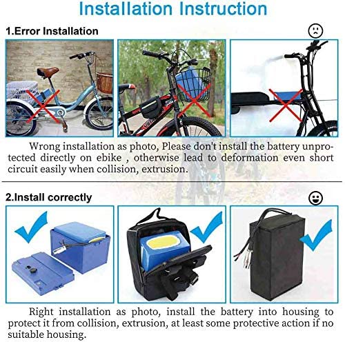 UNIT PACK POWER UPP Ebike Battery 48V - Electric Bike Battery for 1000W/750W/500W Bicycle DIY - Lithium ion Battery for Bafang Motor Go Kart E Scooter (48V 20Ah)