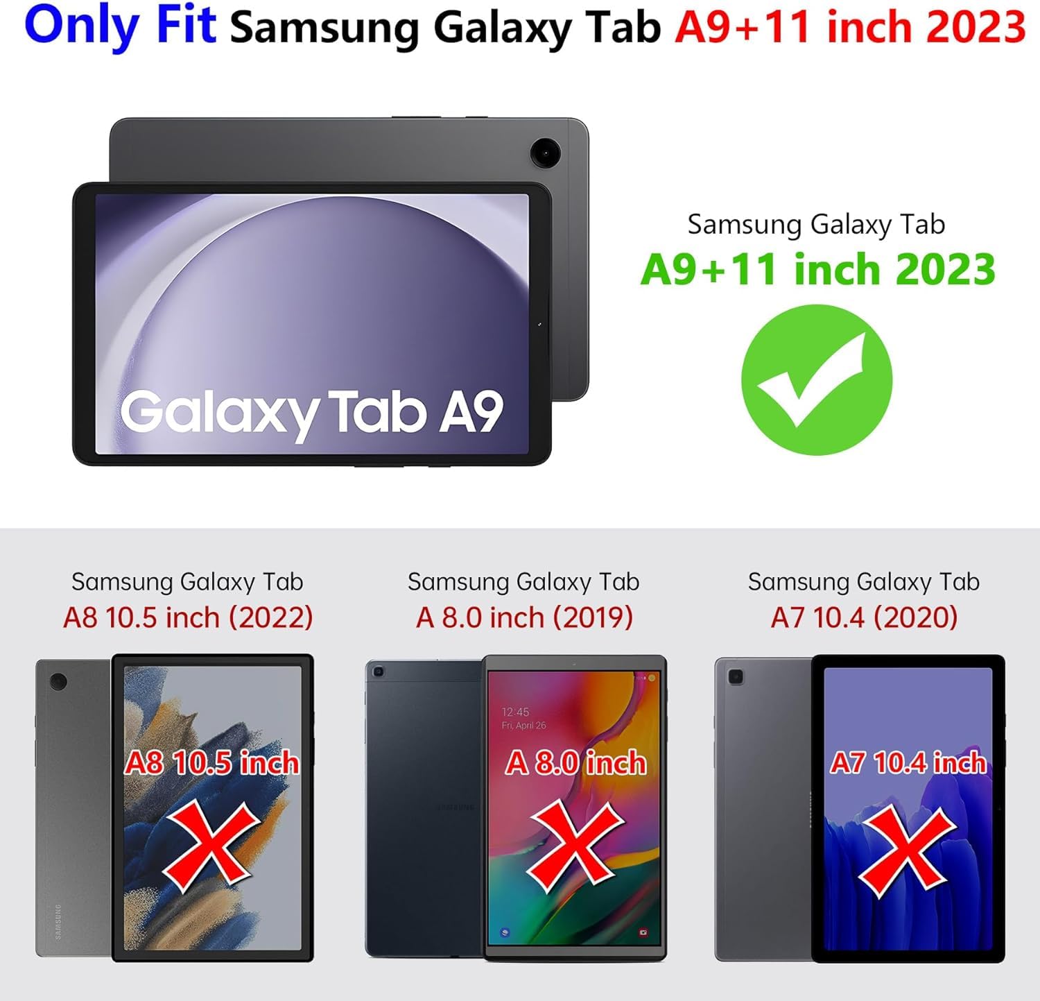 ZtotopCases for Samsung Galaxy Tab A8 10.5 Inch 2022, Full Body Cover with 360 Rotating Hand Strap & Shoulder Strap Heavy Duty Shockproof Case for Samsung A8 Tablet SM-X200 /SM-X205 /SM-X207, Black