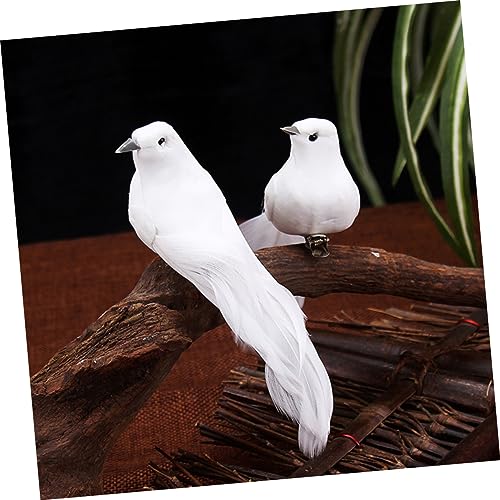 Garneck 36 Pcs Table Top Decor Desk Topper Christmas Decor Bird Ornament Bird Model Simulation Bird Desktop Bird Decor White Artificial Bird