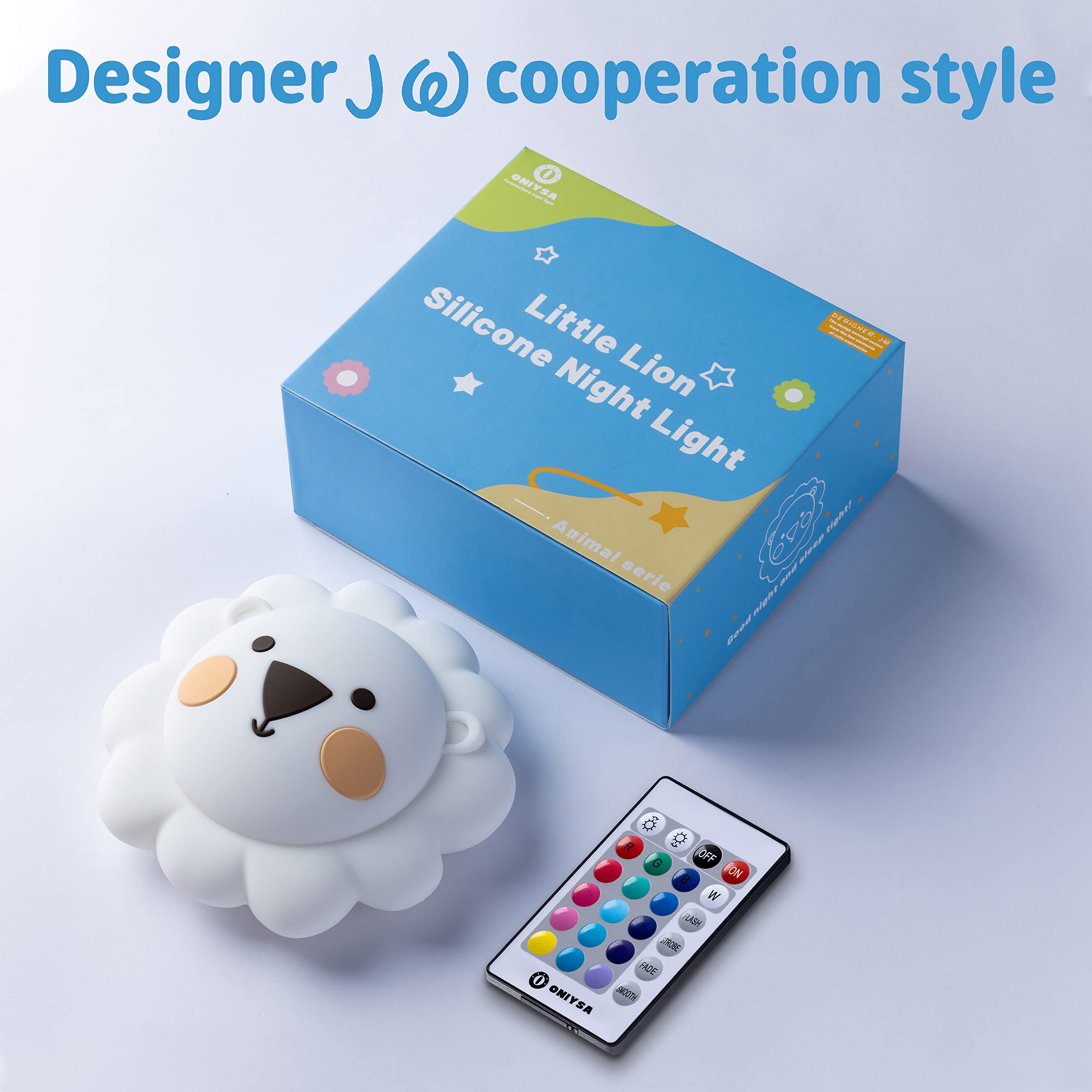 Kids Lamps for Bedroom with USB Charging Remote Control, Night Light for Babies 17 LED Lights, Dimmable Kids Night Lights for Bedroom 3 Light Modes, Silicone Cute LED Nursery Night Lights for Kids