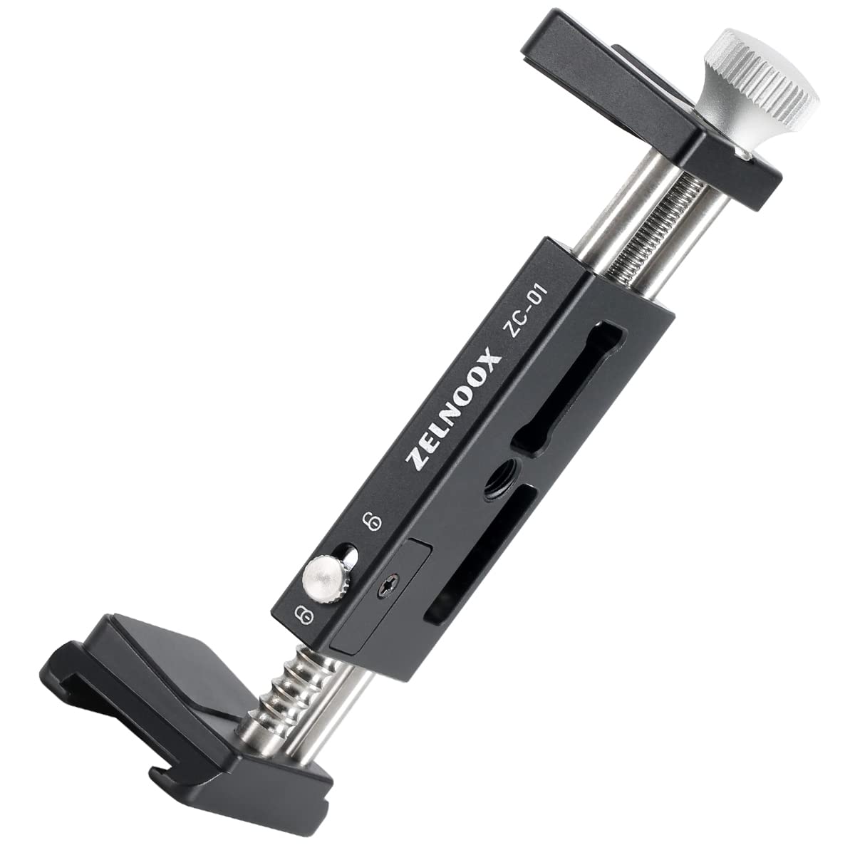Metal Phone Tripod Mount, Arca/RRS(reallyrightstuff) Quick Release, 1/4" Screw Hole, Phone Holder with Cold Shoe for MIC Fill light, for iPhone 14 13 12 11 X 9 8 Max Pro Tripod Mount