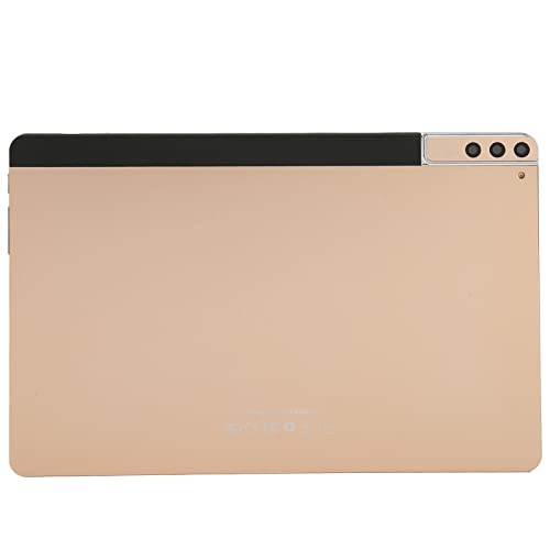 Naroote Call Tablet, 10 Inch Golden Tablet 5G WiFi Octa Core Processor 100-240V for Learning for Android 11.0 (US Plug)