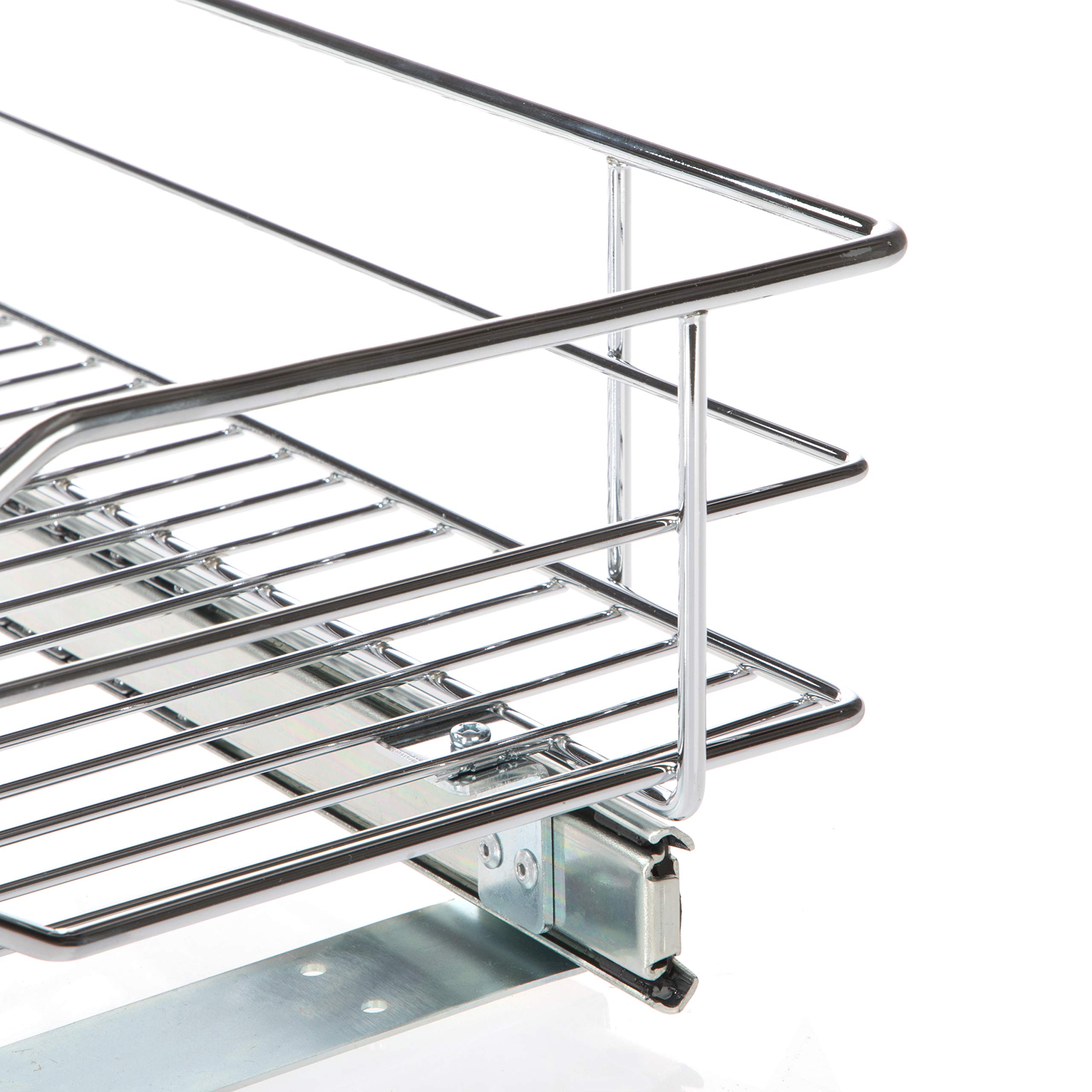 Home Zone Living Pull Out Kitchen Cabinet Organizer with Slide Out Drawer for Space Saving Storage, 20β W x 21β L