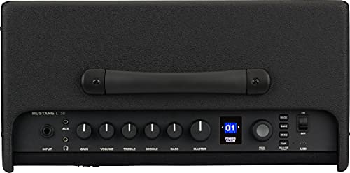 Fender Mustang LT50 Guitar Amp, 50 Watts, with 2-Year Warranty 30 Preset Effects with USB Audio Interface for Recording, 20Dx19.5Wx11.5H Inches, Black