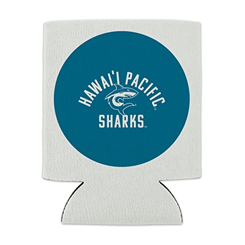 Hawaii Pacific University Shark Logo Can Cooler - Drink Sleeve Hugger Collapsible Insulator - Beverage Insulated Holder