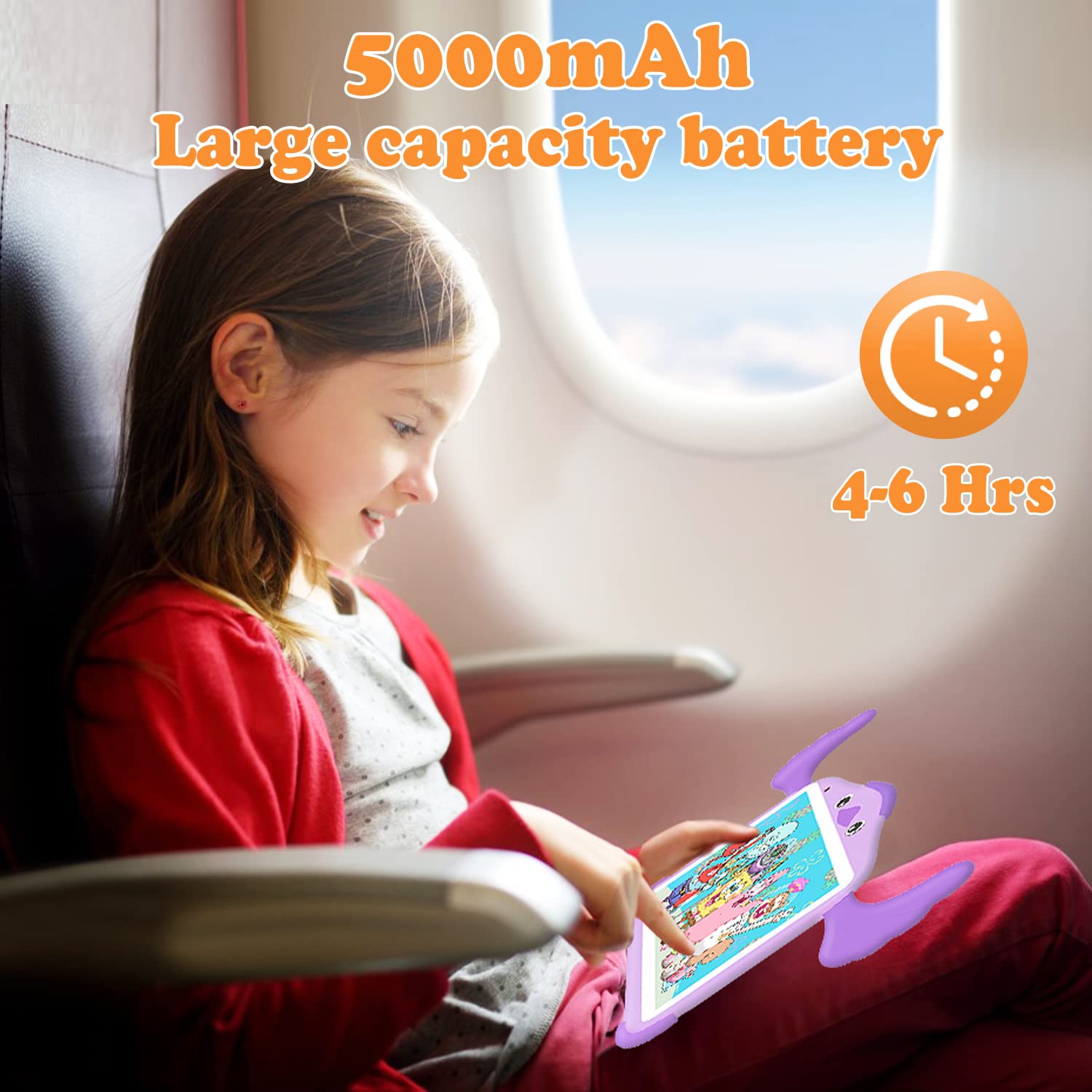 Kids Tablet Android 11 Tablet for Kids 2GB 32GB Kids Tablets Parental Control, Toddler Tablet with Kid-Proof Case Dual Camera, WiFi (10 inch Kids Tablet)
