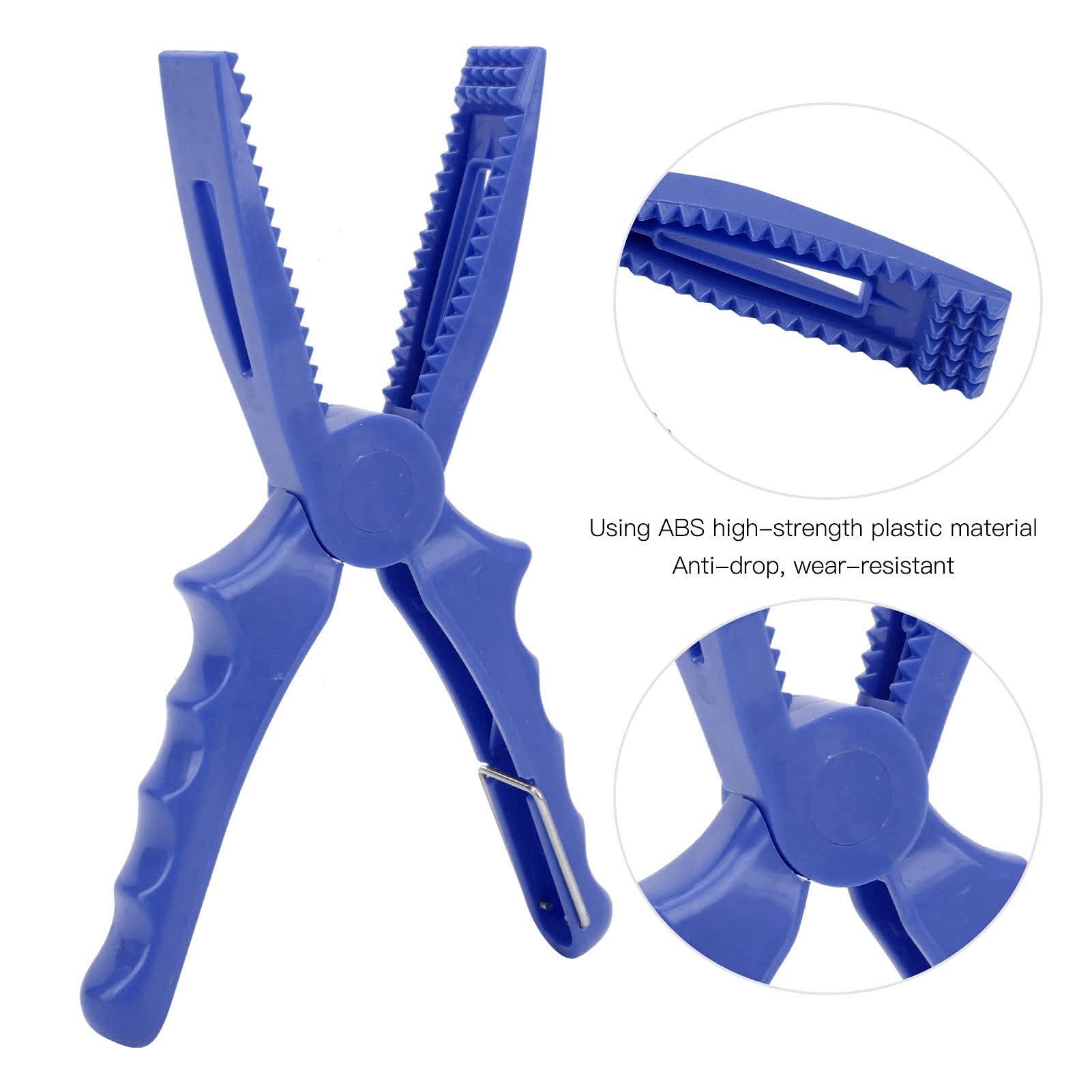 Fishing Pliers,Lightweight Durable ABS Fishing Clam Grip Tool Tackle Pliers Fishing Accessory(Blue)