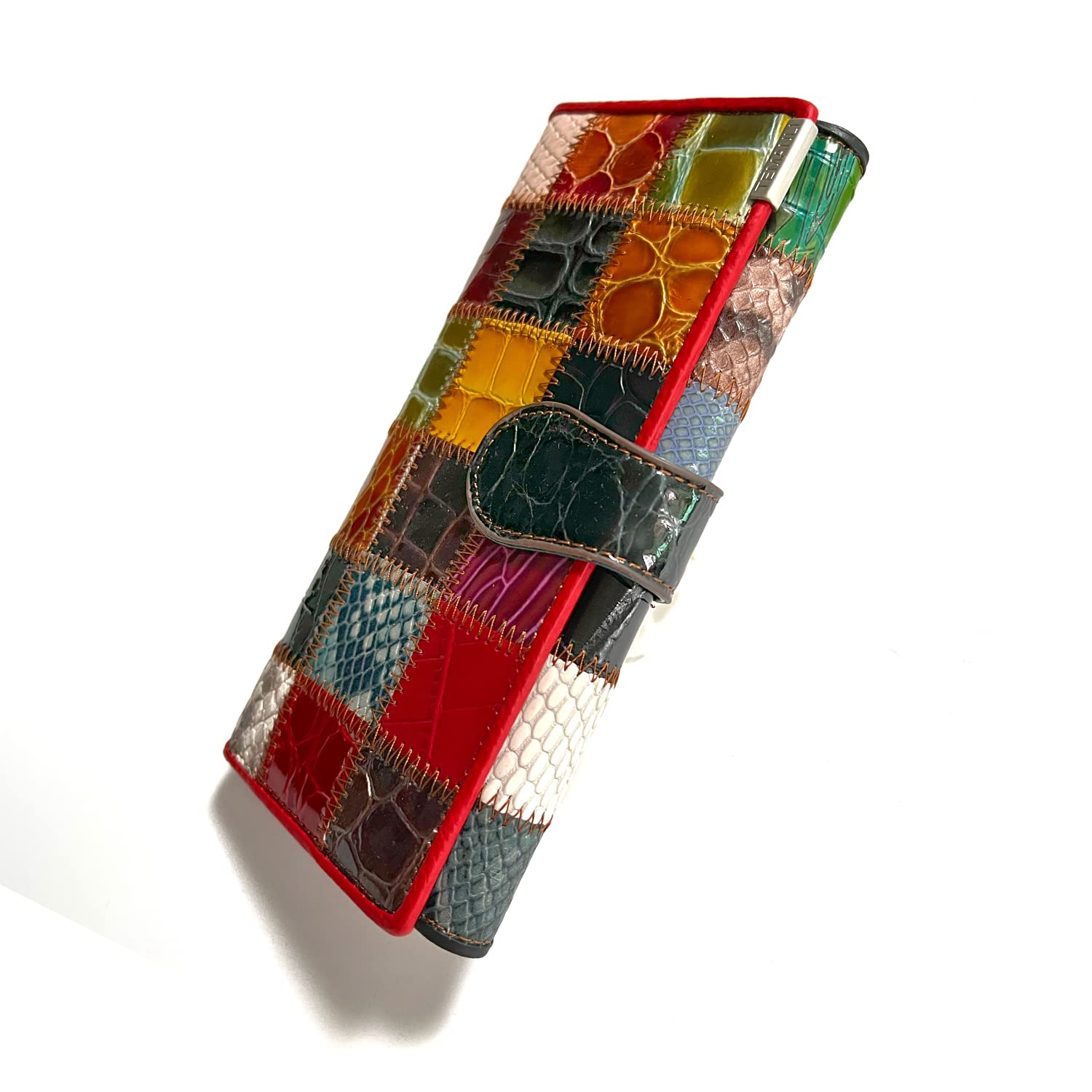 IAGOM Women Multicolor Wallets Leather Clutch Long Wallet for Women Card Holder Organizer Travel Purse with Box