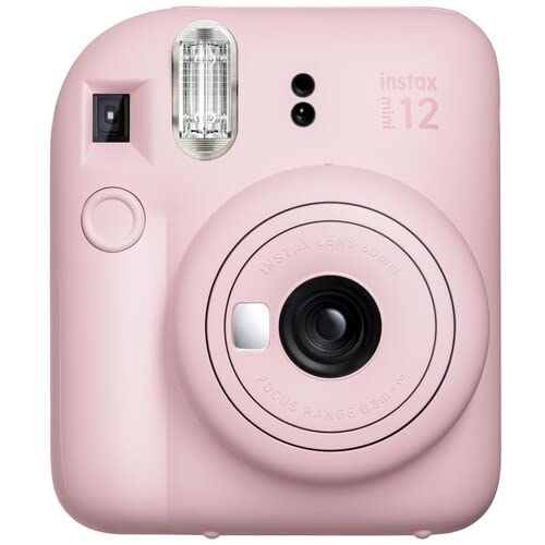 Fujifilm Instax Mini 12 Instant Camera Accessory Kit (Blossom Pink) with Instax Mini Film - Foil Pack (2 Pack) & Case
