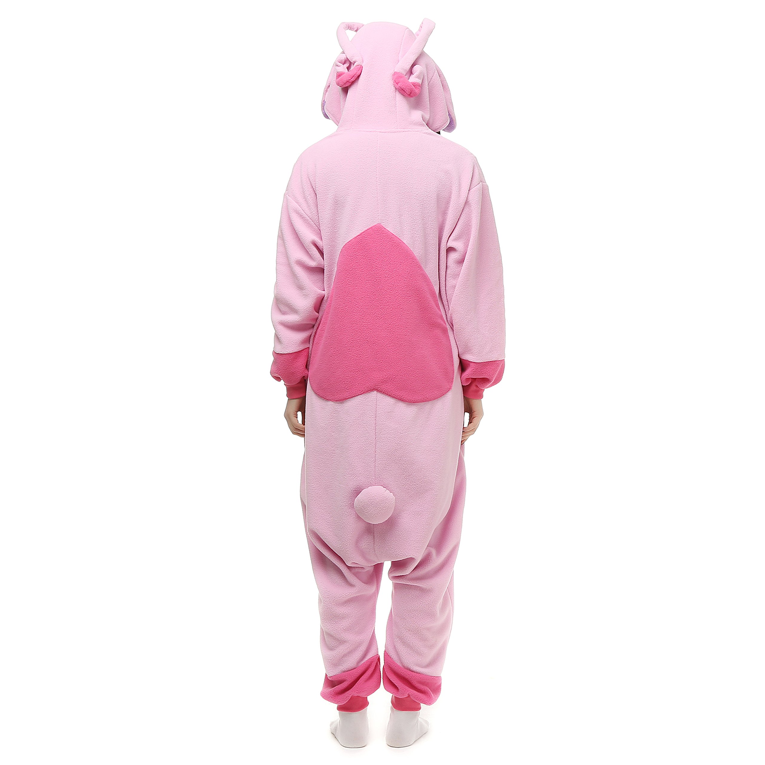 Etoson Stitch Onesie Cosplay Halloween Costume Unisex Animal Pajama,Stitch-pink,L