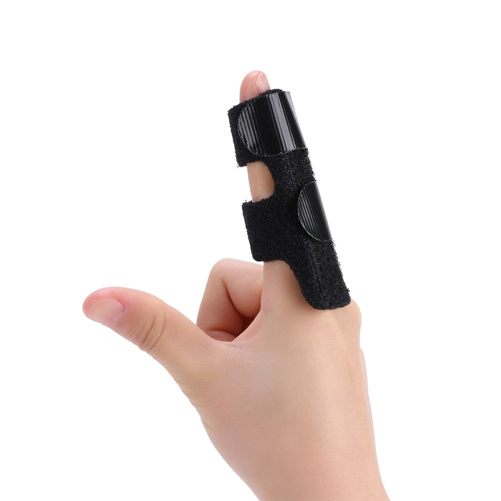 FILFEEL Finger Splint, Adjustable Aluminium Alloy Index Middle Finger Splint Hand Support Tenosynovitis Recovery Brace, Injury Pain Bending Deformation Aid Tools