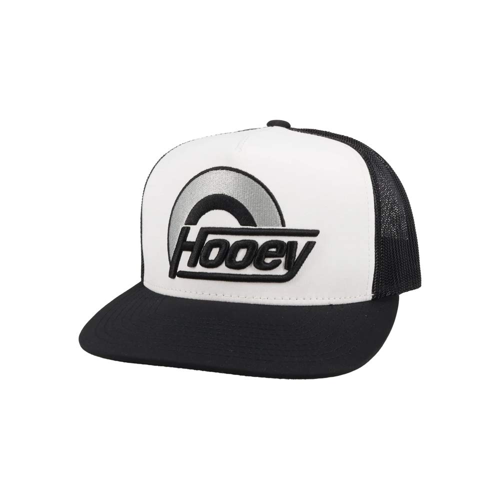 HOOEY Adjustable Snapback Trucker Mesh Back Hat (Zia - 2233T-WHBK) White/Black
