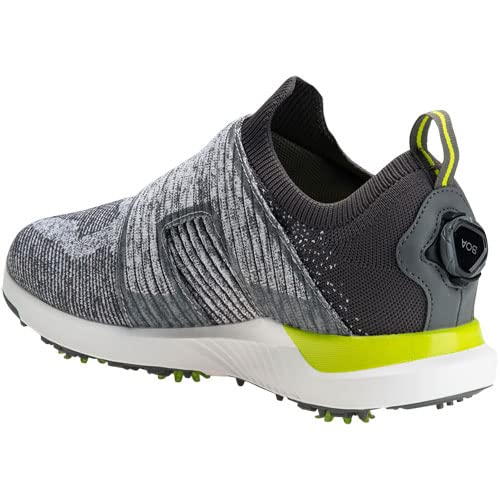 FootJoy Men's Hyperflex Boa Golf Shoes - Previous Season Style Grey/Green Wide 12