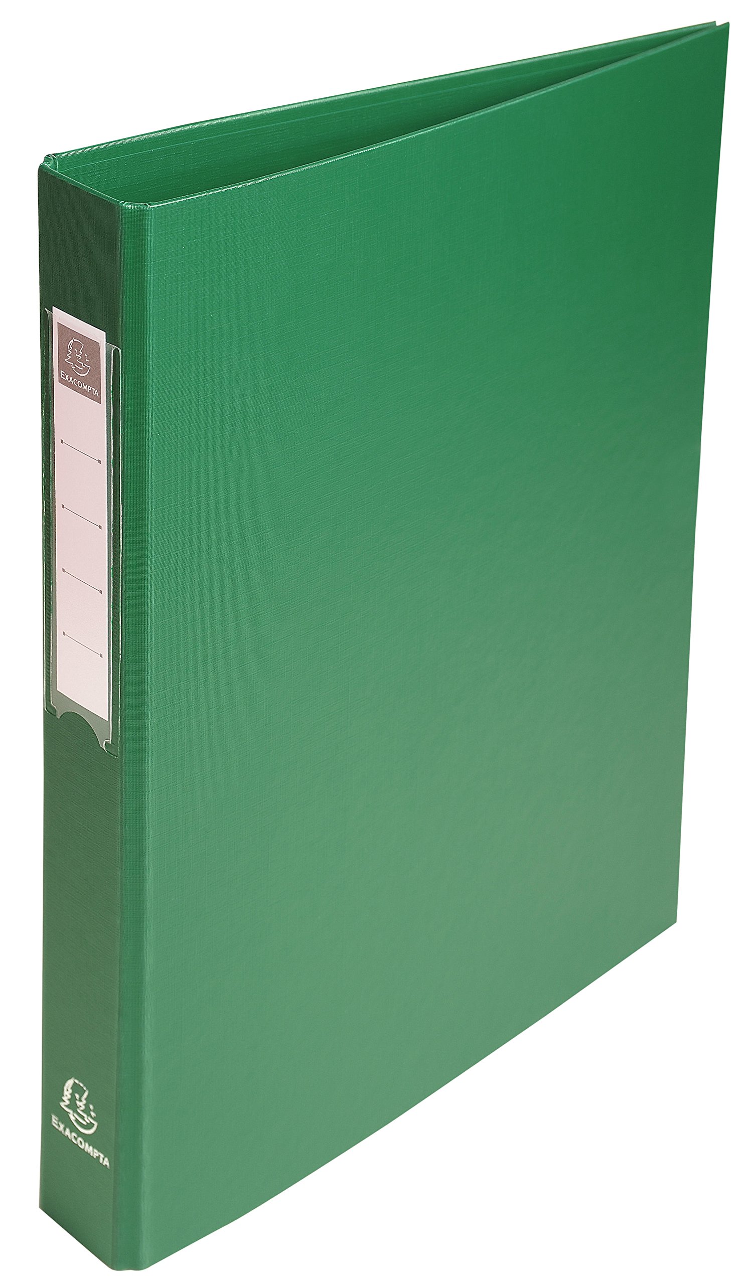 Exacompta - Ref 51383E - PP-Covered Ring Binder - Suitable for Storing A4 Documents, 4 Rings, 40mm Spine, Holds Up to 400 Sheets, Sturdy Cardboard - Green