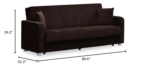 Sweet Home Stores Sofa Bed, Sofabed, Dark Brown