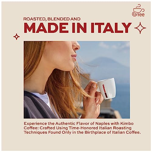 Kimbo Espresso Decaffeinato Ground Coffee - Blended and Roasted in Italy - Medium Roast with a Full-body Rich and Smooth Flavor - 8.8 oz Can