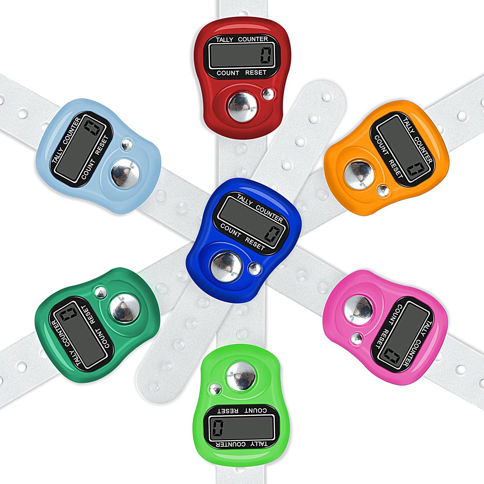 Electronic Finger Clicker, Finger Counter With Digital Display, Electronic Finger Counter, Resettable Finger Tally Counter, Tasbeeh Counter, Hand Tally Counter, Finger Counter For Lap, Golf & Knittin