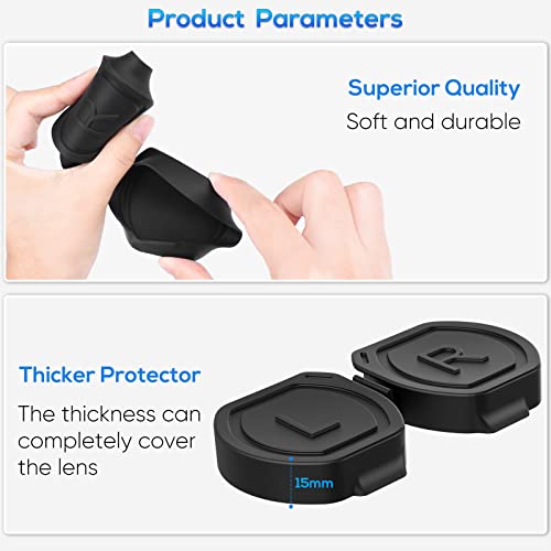 Lens Protector Cover for Playstation VR2, Soft Silicone Dust Proof & Anti-Scratch Cover for PSVR2, Thickened Cap for PSVR 2 Glasses, Washable Protect Lens Sleeve for PS5 VR2 Accessories (1 Pack)