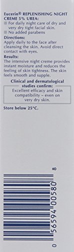 Eucerin Replenishing Skin Relief Face Cream (with 5% Urea) (50ml, Dermatalogical Skincare, Fragrance Free) by Eucerin