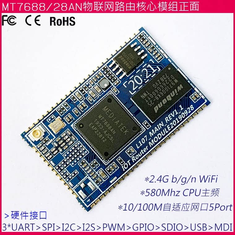 MT7688 MT7628 Module Openwrt Development Board Serial Port Transparent Transmission 4G to WiFi Smart Home - (Color: with 4GLTE Module, Size: 16MB x 128MB, Thread Specification: MT7688)