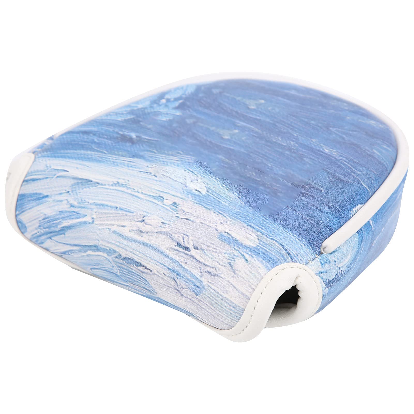 Golfball Putter Headcover, Mallet Putter Head Cover with Magnetic Closure and Hand Painted Pattern Toysandgames