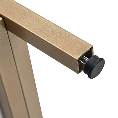 Scoomor Corner Shelf 4 Tier with Drawers, Modern Corner Bookshelf, Free Standing Storage Rack, Plant Stand for Living Room, Home Office, Kitchen, Small Spaces, 72.64ββ Tall (Gold)