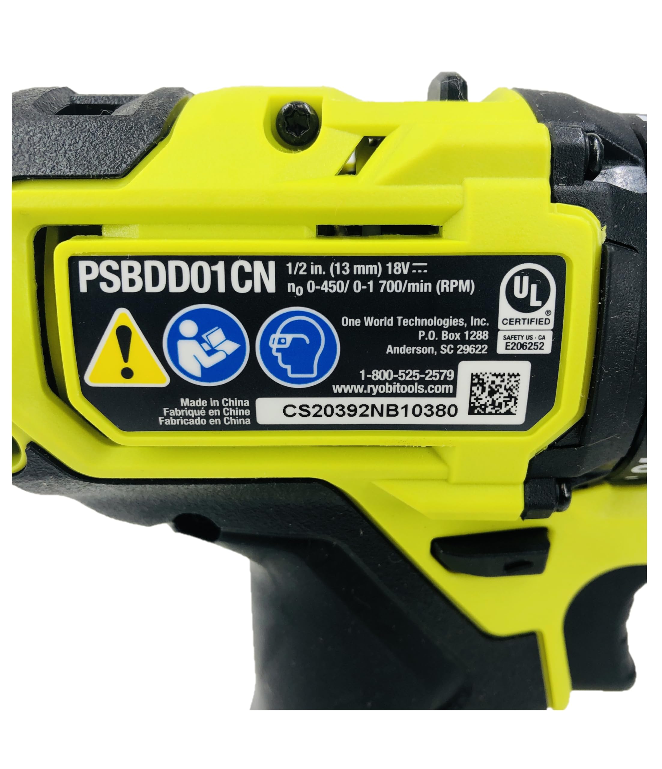 tectronics Ryobi ONE+ HP 18V Cordless Compact Brushless 12 inch DrillDriver PSBDD01 (TOOL ONLY- Battery and Charger NOT included) (Renewed)