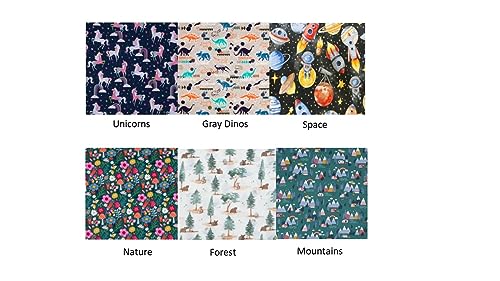 Lunchbox Small Kids Napkins, Pick Your Prints, 12x12 inches, Cotton Single Ply Napkins, Set of 6