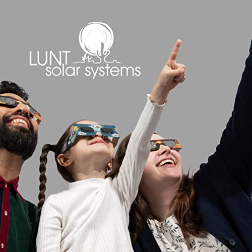 Lunt Solar Systems 10 Pack Premium, Solar Eclipse Glasses NASA Approved 2024, ISO and CE Certified Optical Quality Safe Shades for Direct Sun Viewing for Solar Eclipse