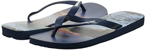 Havaianas Men's Hype Flip Flop Sandal, Navy/Navy, 13