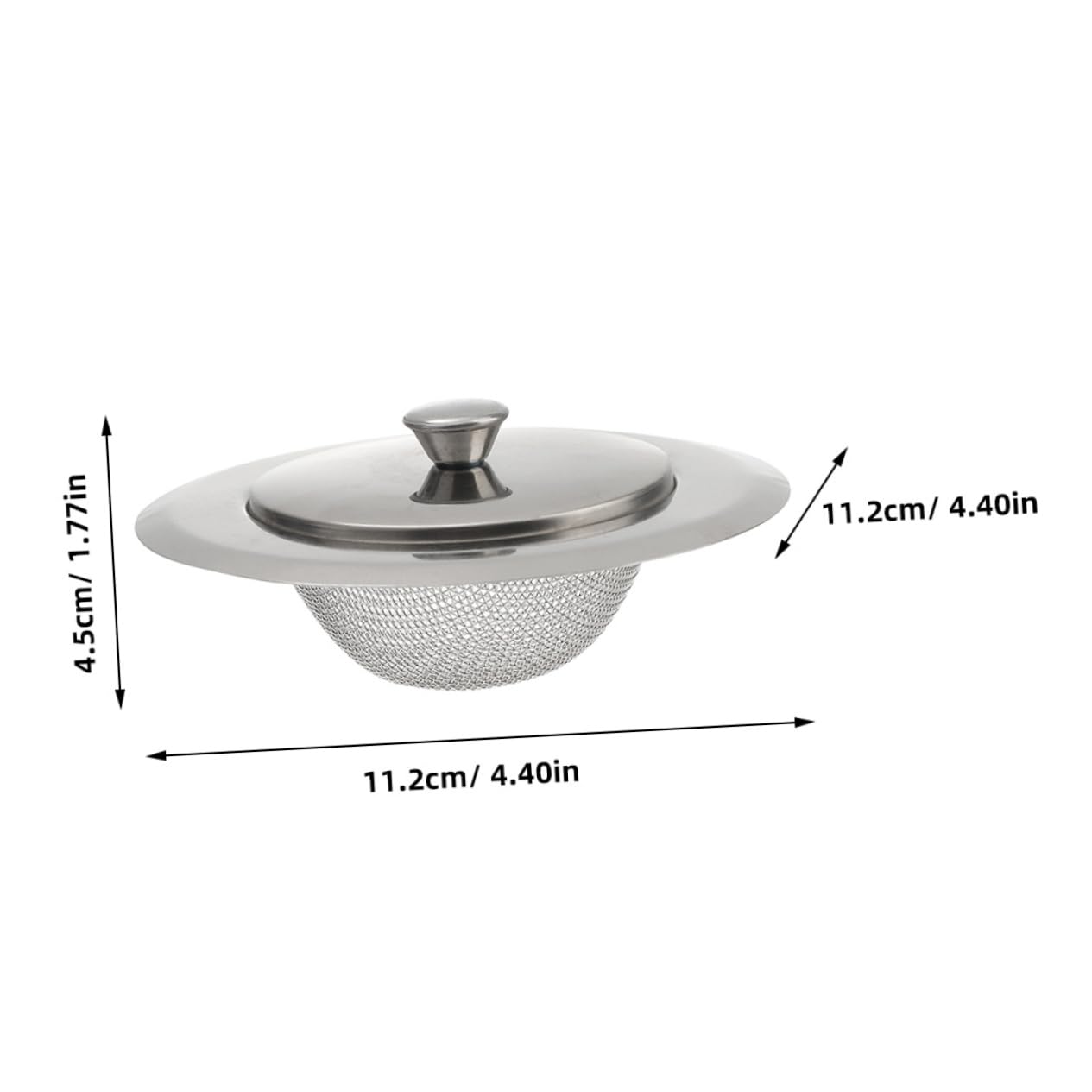 WHAMVOX 1 Set Kitchen Sink Drain Strainer and Stopper with Wide Rim for Standard Sinks Includes Mesh Strainer and Stopper for Effective Clogging Prevention