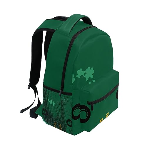 ODAWA Luck Truck Shamrocks St Patricks School Bookbag Big Backpacks for High School Travel Laptop Backpack
