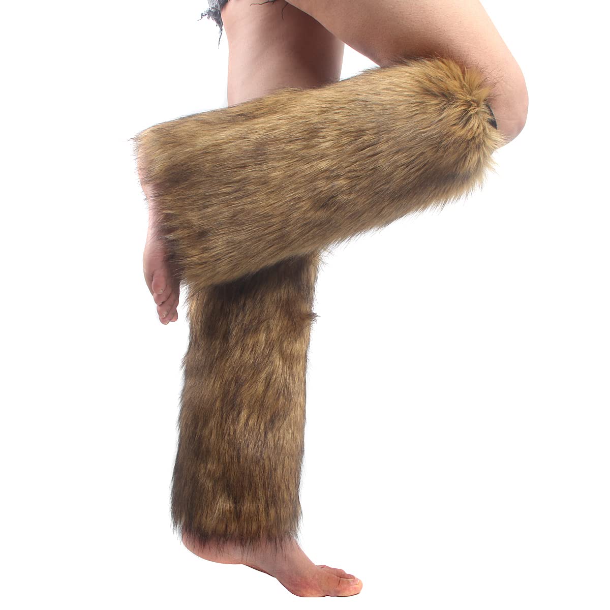 Faux Fur Leg Warmer,Warm Soft Cozy Fuzzy Leg Warmer Boot Cuff Cover for Women Party Costumes
