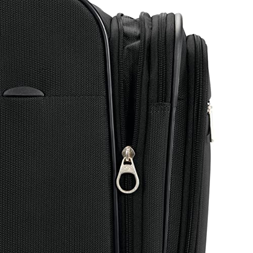 Samsonite Aspire DLX Softside Expandable Luggage with Spinners, Black, 2PC SET (Carry-on/Medium)