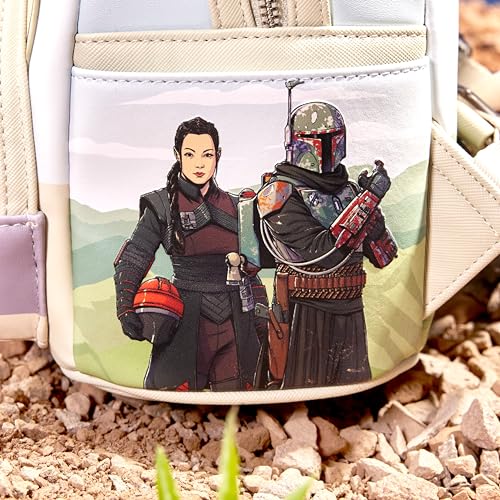 Loungefly The Mandalorian Grogu Stone Glow in the Dark Mini-Backpack, Amazon Exclusive