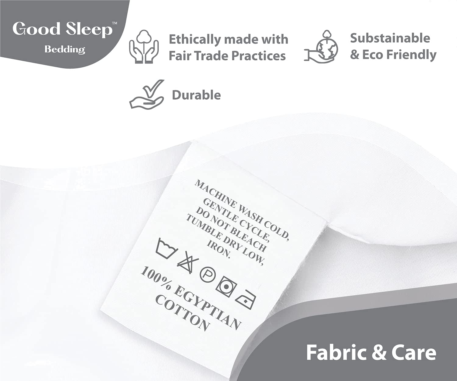 GoodSleep Company Light Gray Sheets Split-King Size - 1000 Thread Count 100 Percent Egyptian Cotton, Sateen Weave Breathable 5 Piece Set, Elasticized Deep Pocket Fits Low Profile Foam and Tall Split King: 5 Pc Sheet Set