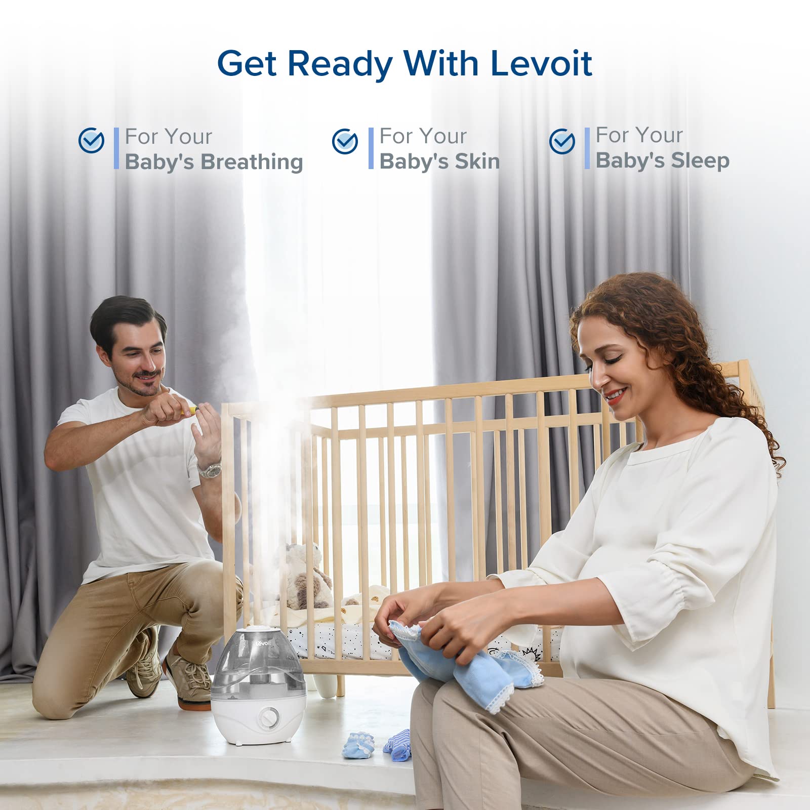 LEVOIT Air Purifiers for Bedroom Home & Humidifiers for Bedroom Large Room (2.4L Water Tank)