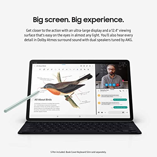 SAMSUNG Galaxy Tab S7 FE 12.4β 256GB WiFi Android Tablet, Large Screen, S Pen Included, Multi Device Connectivity, Long Lasting Battery, US Version, 2021, Mystic Green