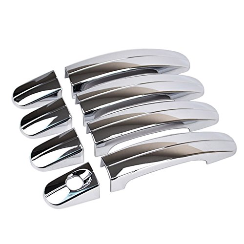 Eynpire 7006 Triple Chrome Plated ABS 4 Door Handle Cover for 12-16 Ford Focus / 13-17 Ford Escape