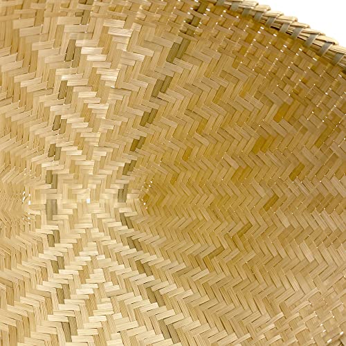 PANWA Satin Weave Sticky Rice Cooking Basket - “NATURAL SCENTED” - Handcrafted THAI Bamboo Wing Design, Large Size with 24x24 Inch Cheesecloth Wrap Included
