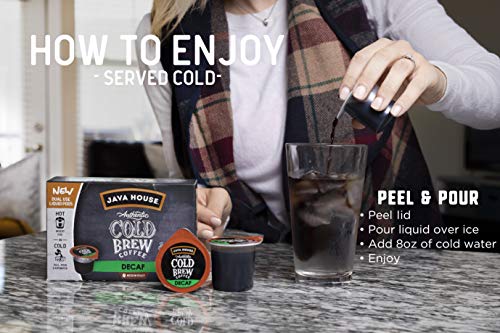 Java House Cold Brew Coffee Concentrate Single Serve Liquid Pods - 1.35 Fluid Ounces Each (Decaf, 12 Count)…