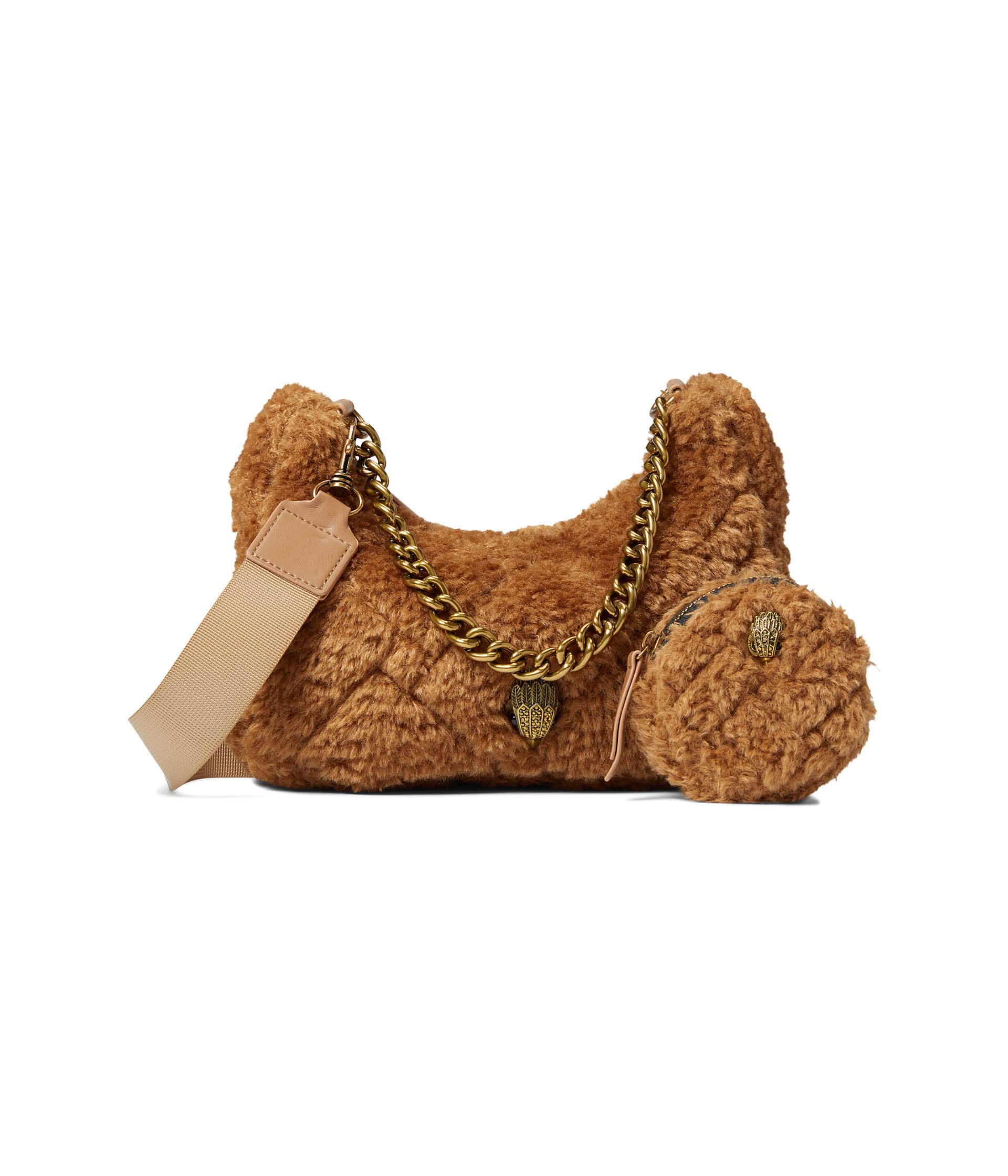 Kurt Geiger London Faux Fur Multi Crossbody Camel One Size