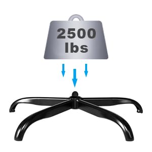 Frassie 28 Inch Office Chair Metal Base Replacement Heavy Duty 2500 Lbs Universal Computer Chair Base Part with 5 Casters