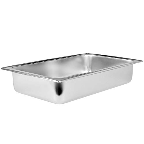 TigerChef Chafing Dish Buffet Set - Chaffing Dishes Stainless Steel - Chafer and Buffet Warmer Set with Steam Pans and Folding Frame - Food Warmers for Parties Buffets (1, 3 Third Inserts)