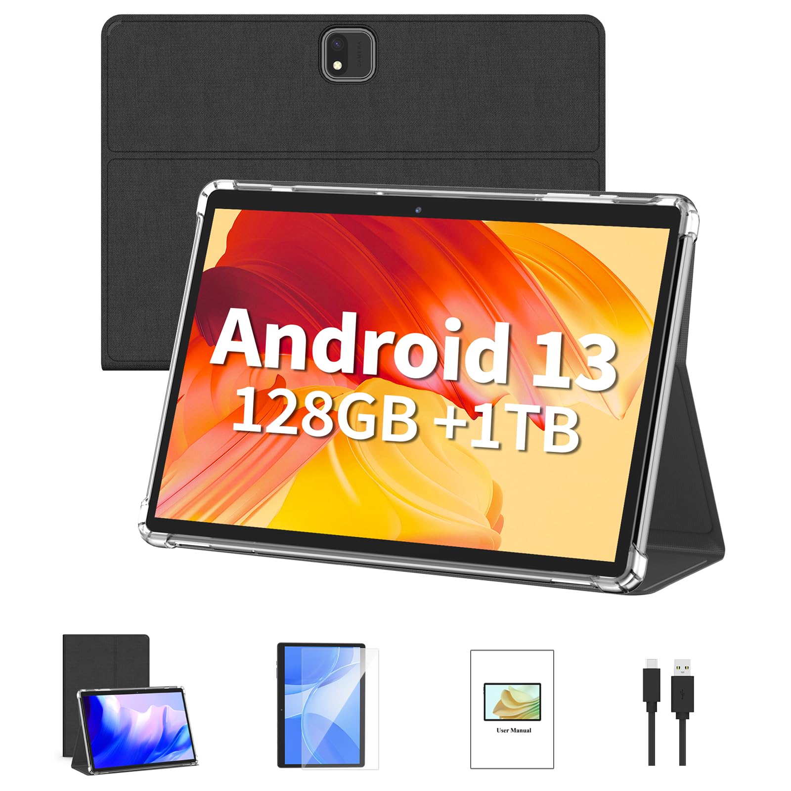 NORTH BISON Android Tablet, 10.1 Inch Android 13 Tablet
