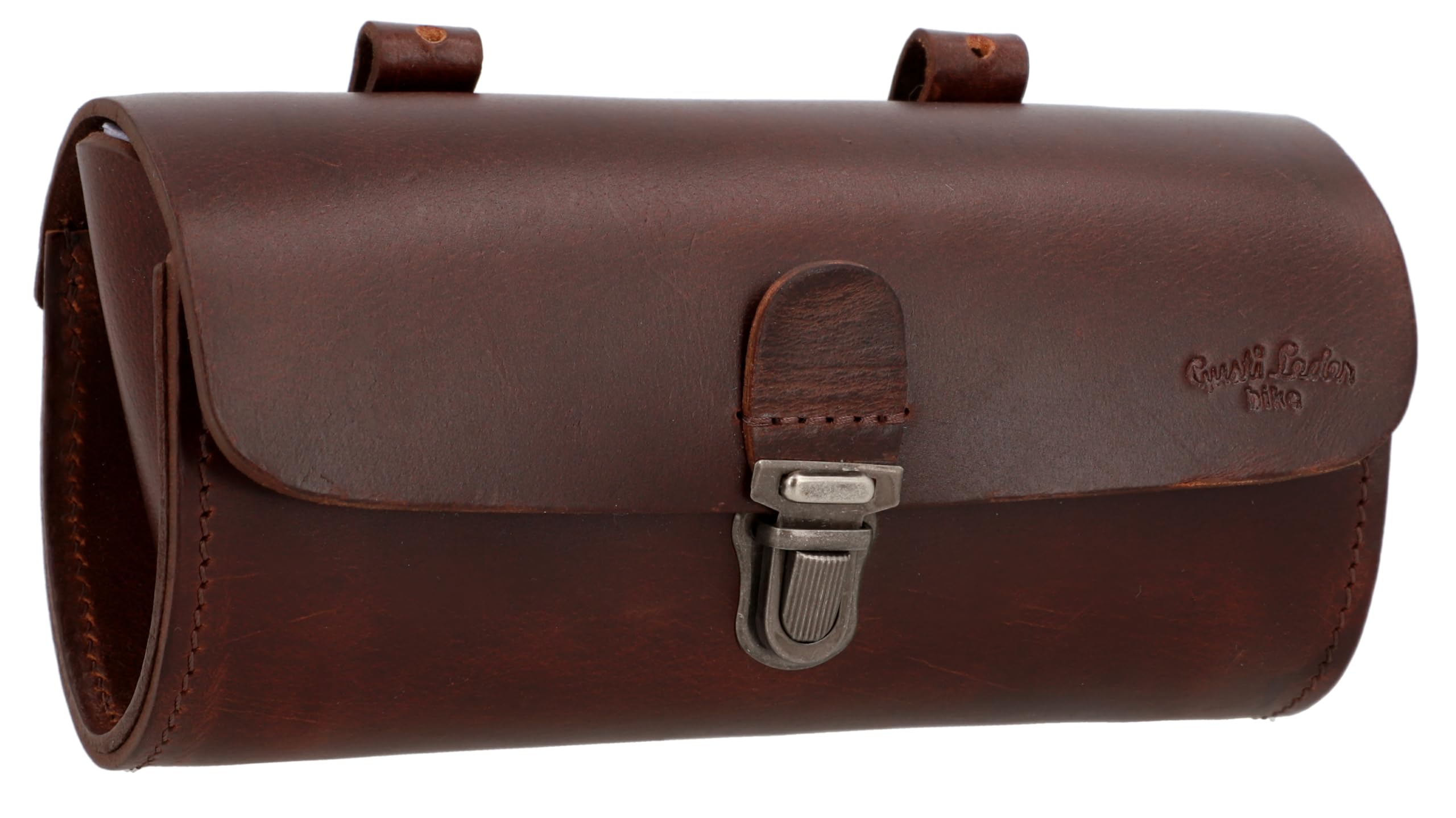 Gusti Bike bags Leather-Raymond P. saddlebag vintage for Brooks saddles theft-proof Brown leather